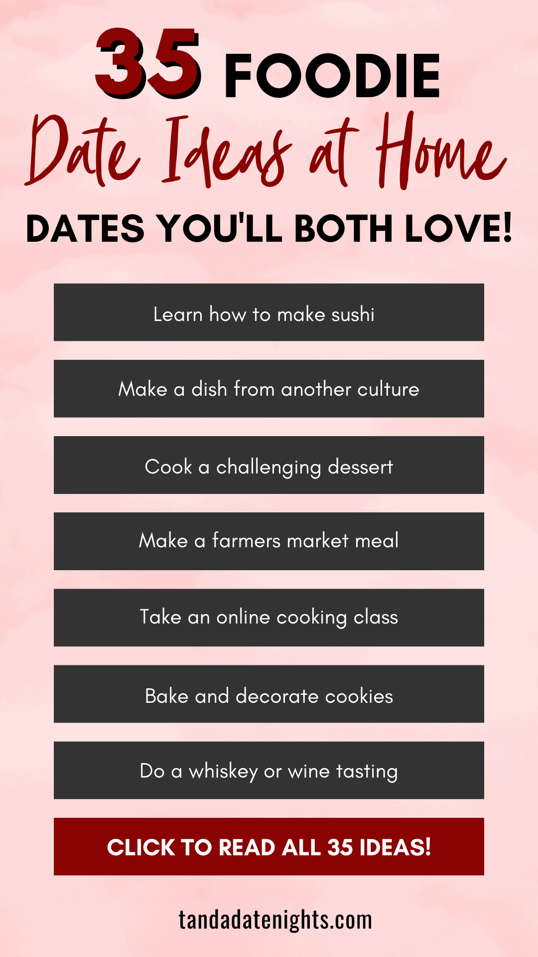 35 Date Ideas At Home for Foodie Couples - T&A Date Nights